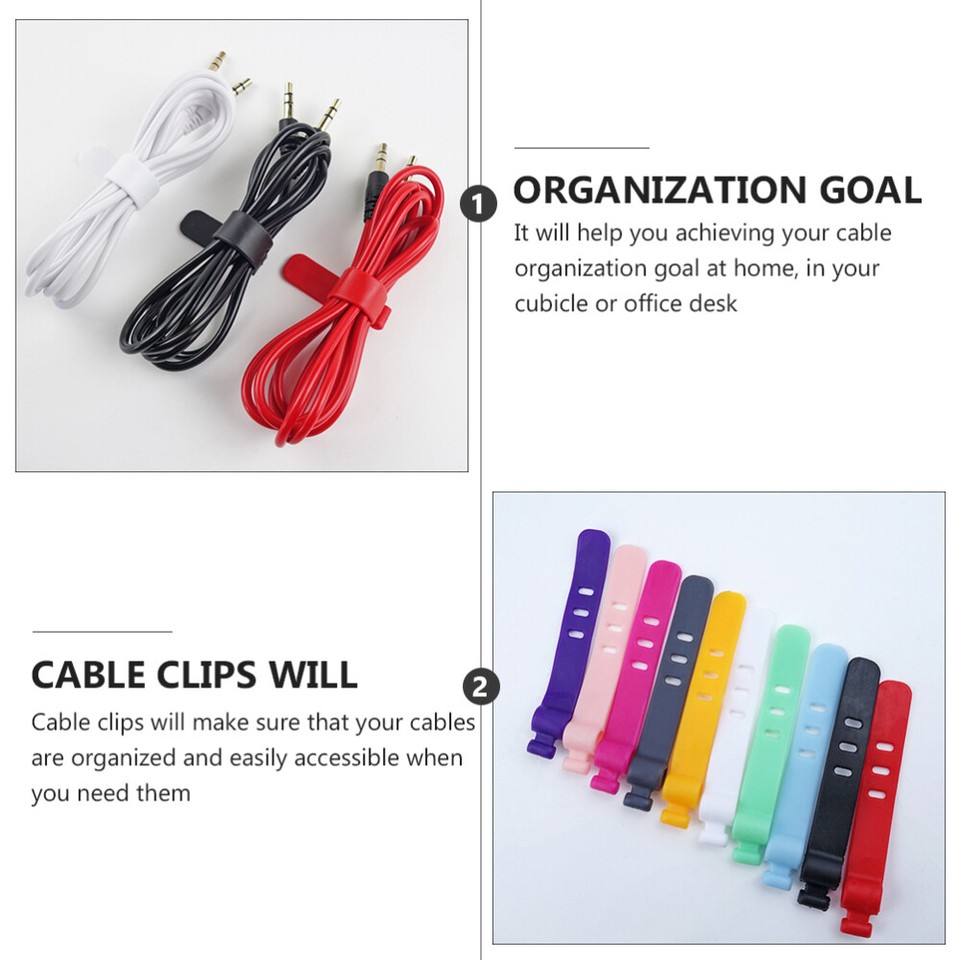 50 Pcs Cord Keeper Cable Manager Office Ties Electronics Management ...