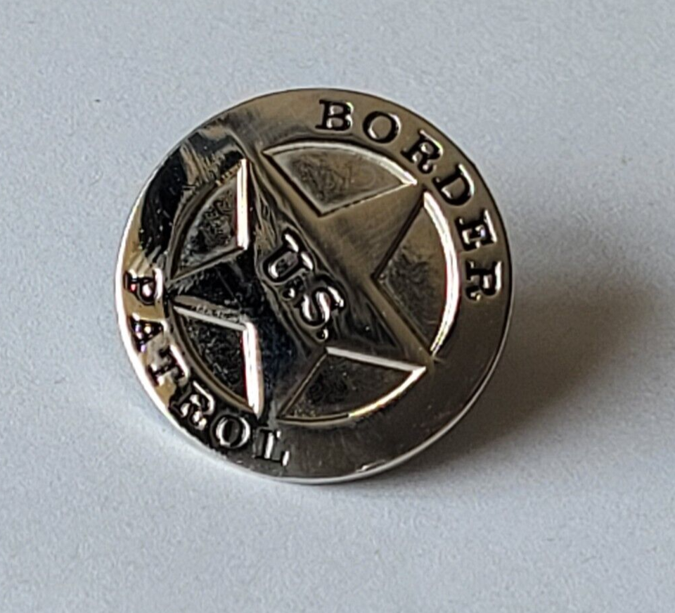 Border US Patrol Silver Finish Hat Pin US Patrol Novelty Western Badge ...