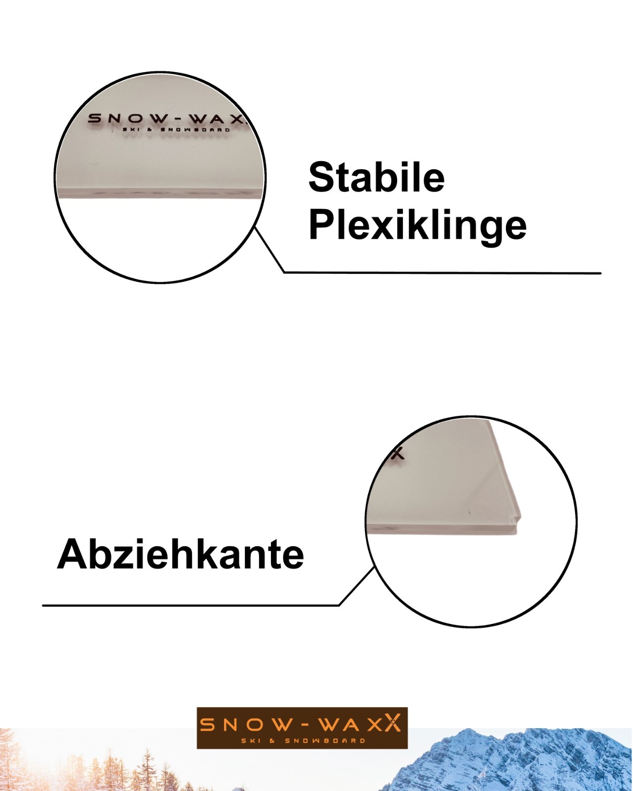 2 x Snow-WaxX Plexi Blade 5 mm | Abziehklinge Belag | Plexiklinge Ski Snowboard | eBay.de
