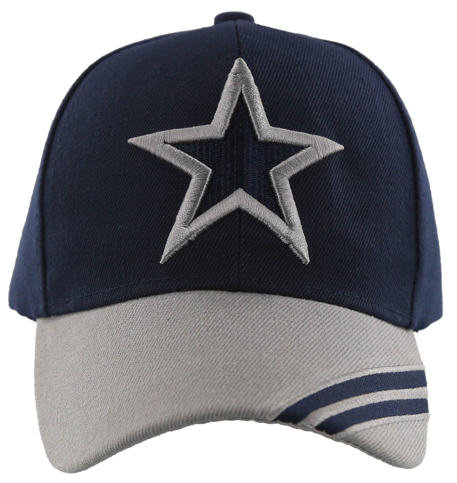 NEW! TEXAS DALLAS STAR BALL CAP HAT SIDE LINE GRAY NAVY | eBay