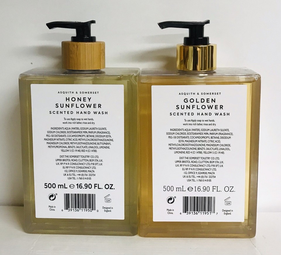 Asquith & Somerset ~ Honey Sunflower & Golden Sunflower Hand Wash 16.9 ...