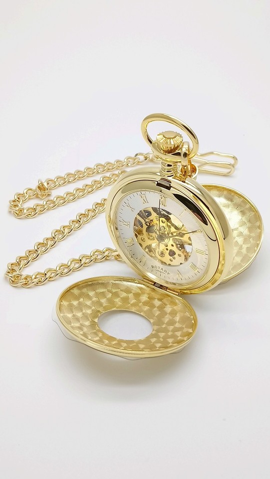 Rotary pocket watch mechanical gold plated MP00713/01 RRP £209.00 | eBay UK