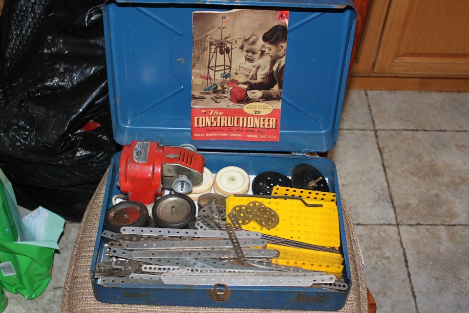 the constructioneer metal building set with working electric motor ...