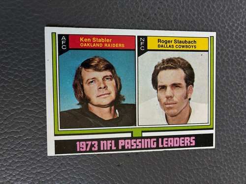 1974 Topps 1973 NFL Passing Leaders #329 (Ken Stabler / Roger Staubach ...