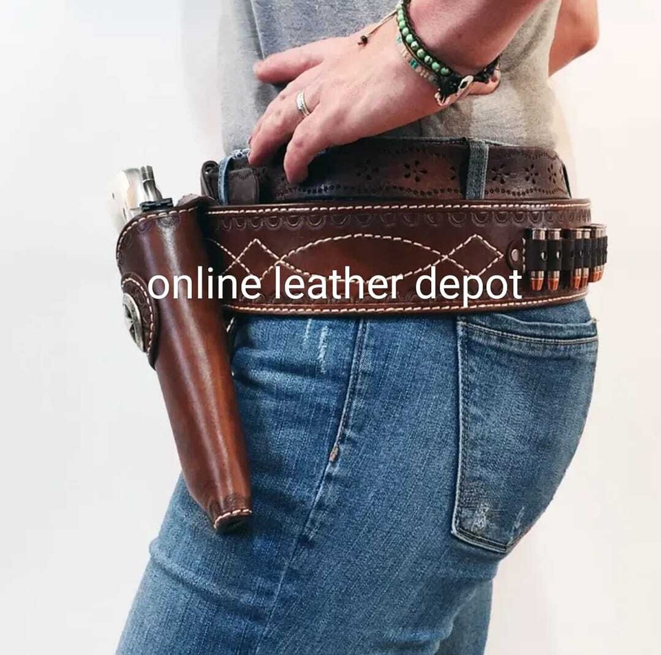 Cowboy Ammo Rigs Cartridge Belt Gun Cover .22 .32 .357 .45 .44 | eBay