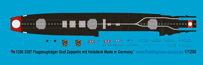 Peddinghaus-Decals 1/1250 3397 Aircraft Carrier Graf Zeppelin with ...