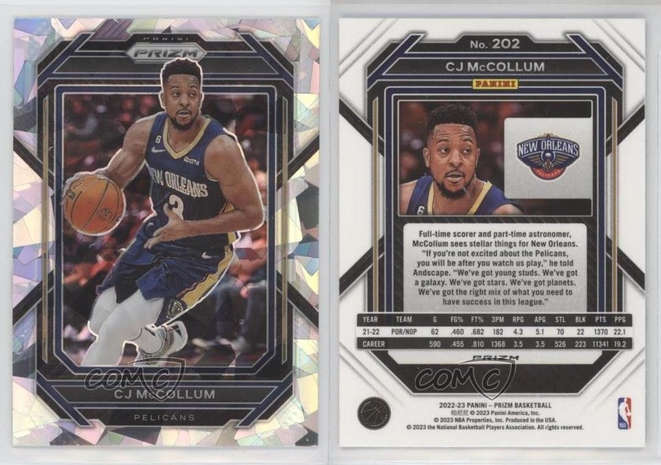 2022-23 Panini Prizm Ice Prizm CJ McCollum #202 8d2 | eBay