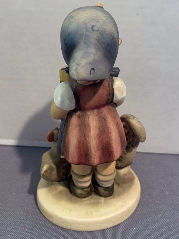Hummel Goebel Figurine West Germany 4” Girl w/ Chicks Chickens Near ...