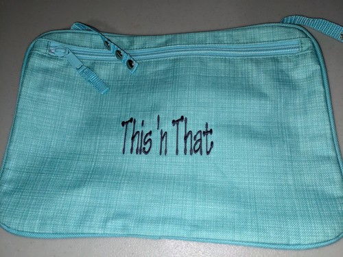 Thirty One Pocket A Tote Turquoise Cross Pop Organizer Bag Zipper This ...
