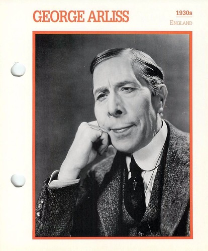 George Arliss 1930's Actor Movie Star Card Photo Front Biography on ...