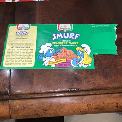 Smurfs Chef Boyardee can label Smurfette pasta spaghetti meatballs ...