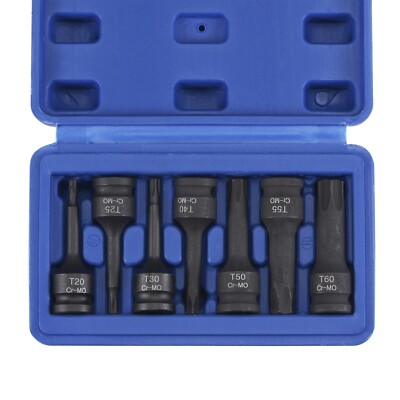 Impact Torx Bit Socket Set T20 - T60 Socket 3/8" Drive Cr-Mo Steel ...