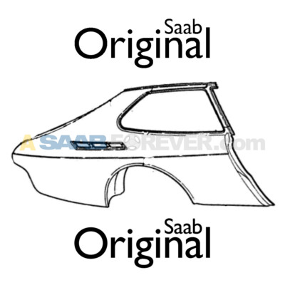 SAAB C900 REAR QUARTER PANEL SHEET METAL RIGHT PASSENGER NEW GENUINE ...