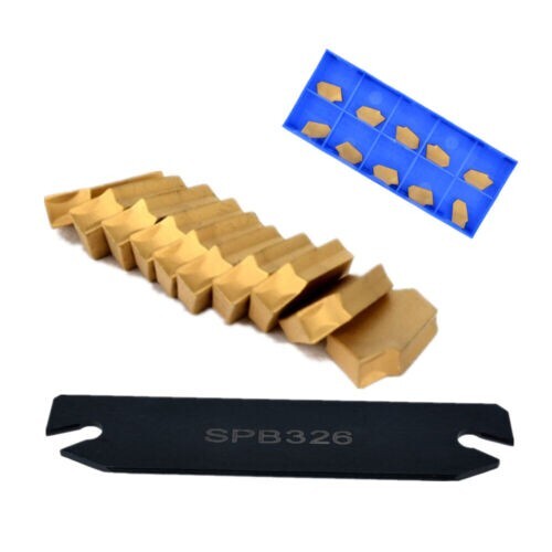 SPB326 26mm Parting Grooving Cut-Off Tool Holder +10pcs GTN-3 SP300 ...