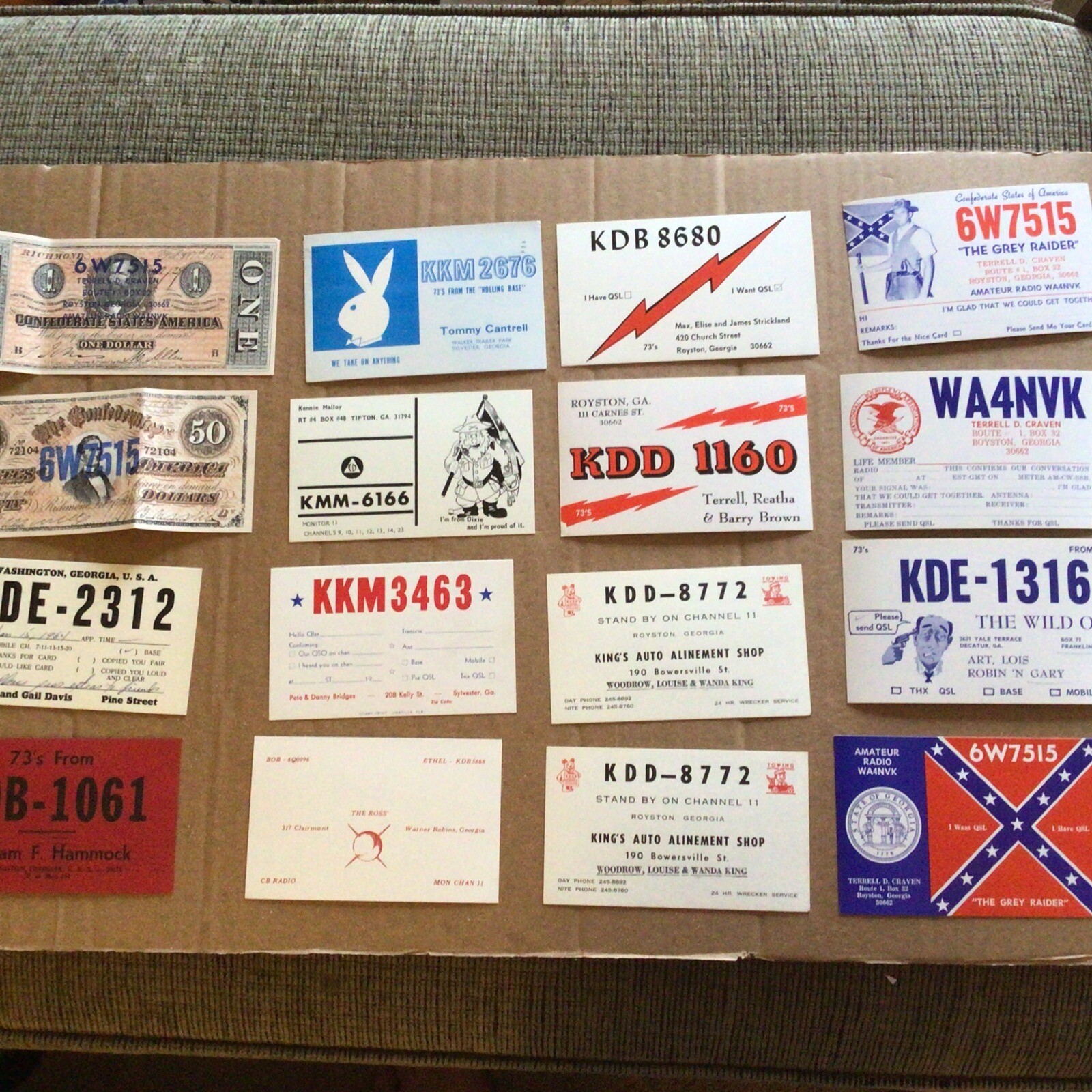1960’/70’s CB Radio Call Number QSL Cards,lot of 16 from Georgia,used ...