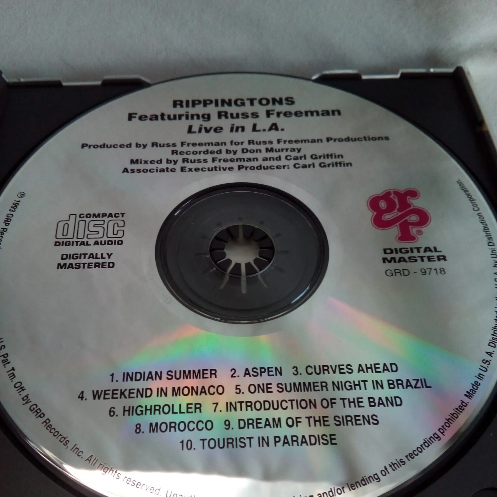 Rippington Live in L.A. - Music CD - 1993-06-22 - GRP w/ Booklet ...