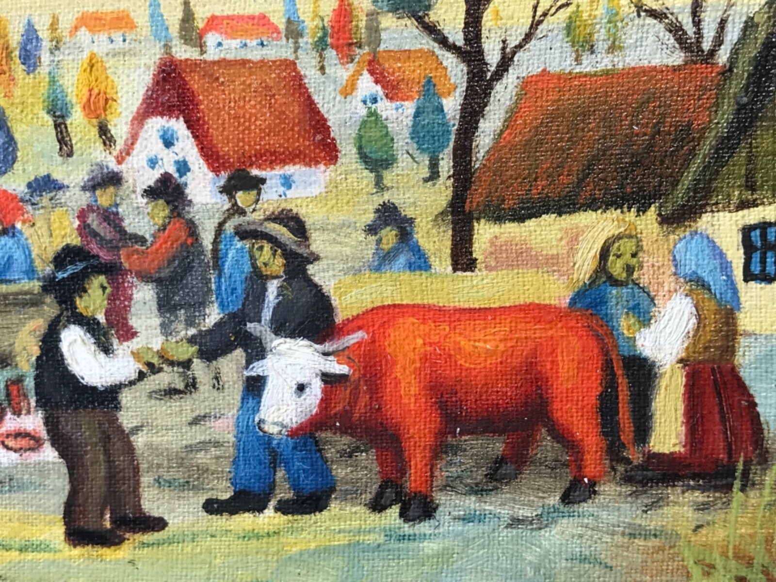 BOGDAN Artist Folk Art European Country Side Painting | eBay