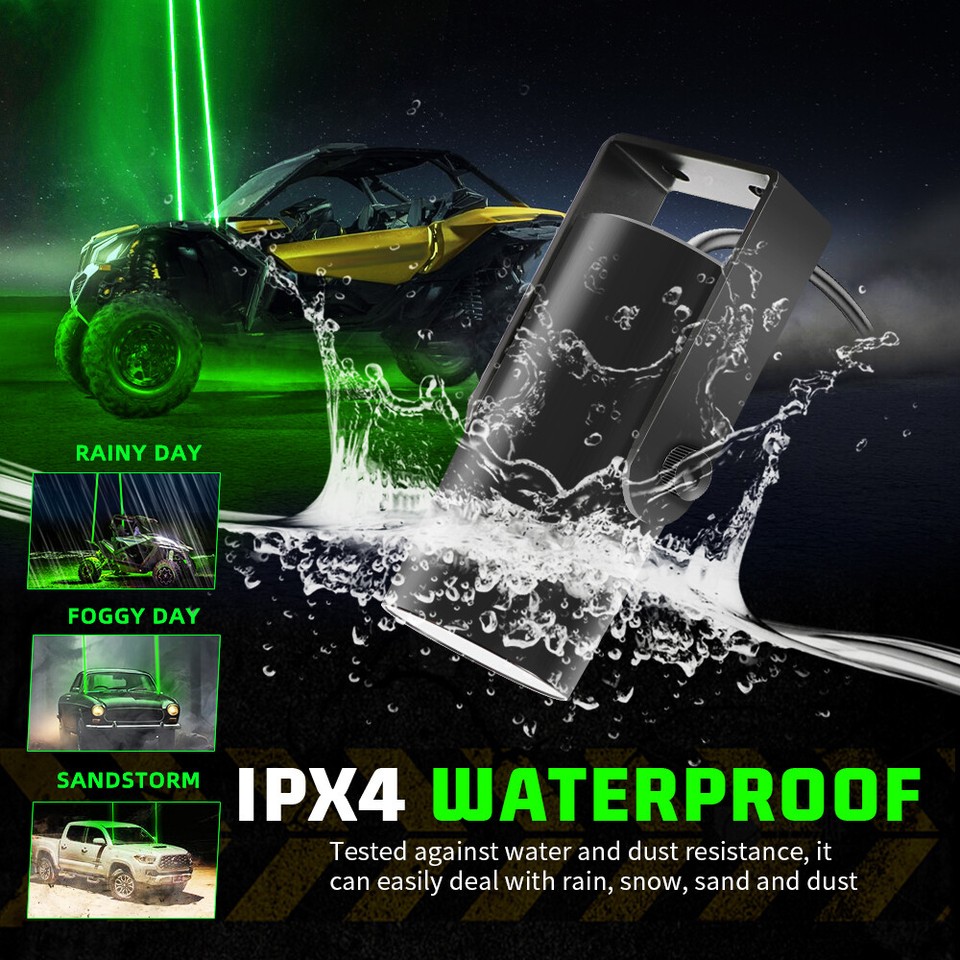 For Kawasaki Teryx 800/KRX 1000 Whipless Laser LED Whip Lights Remote ...