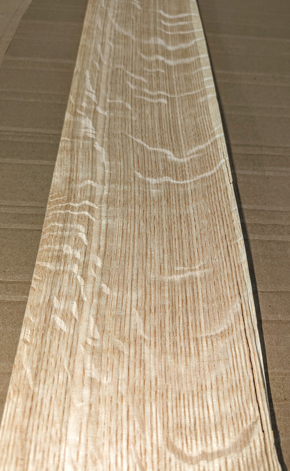 White Oak Quartered Flake wood veneer 6" x 125" raw no back 1/42 ...
