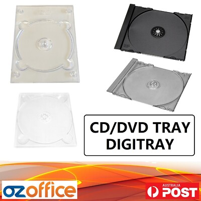 Jewel CD Case TRAY ONLY - CD DVD DIGITRAY - Black Clear CD Trays ...