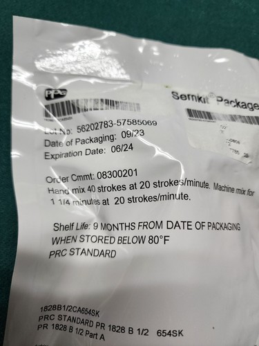 PR-1828 B-1/2 PPG AMS3277J Type 2, Spec Rapid cure tank sealant(NEW in ...