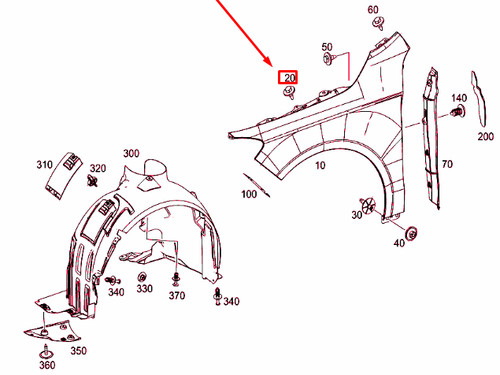 NEU MERCEDES-BENZ CLA C117 KOTFLÜGEL VORNE BOLT A1639900136 | eBay