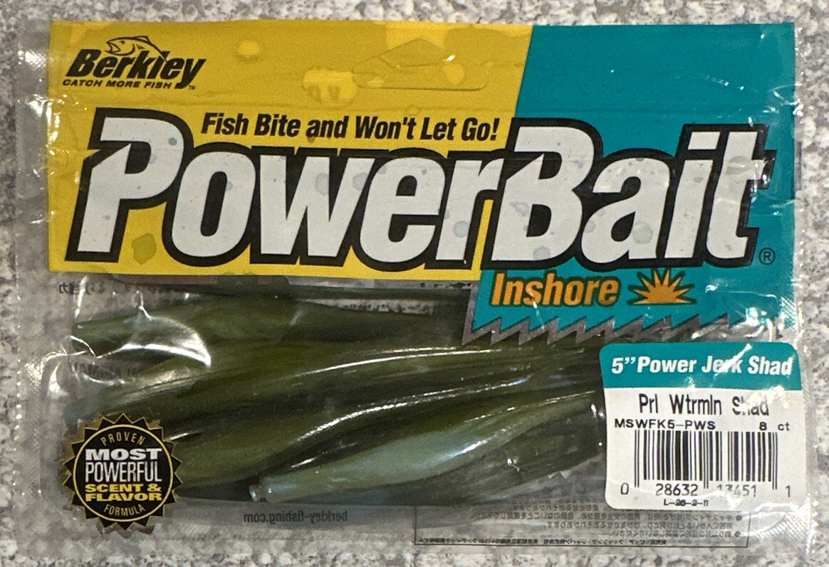 Berkley Powerbait Inshore 5” Power Jerk Shad Pearl Watermelon Shad | eBay