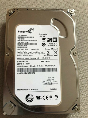 Seagate Barracuda ST250DM000 250GB SATA 3 Festplatte 7200 RPM 16 MB ...