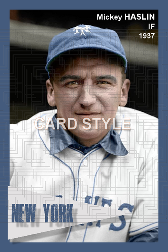 Mickey Haslin - 1937 New York Giants - choose a style - colorized print ...
