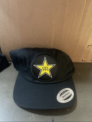 Rockstar Energy Drink Adult Black Star Patch Snapback Classics Graphic ...