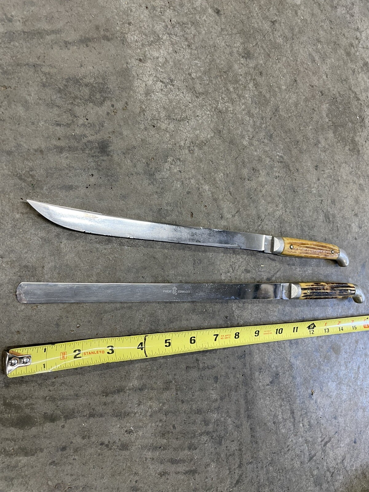 FT3 VINTAGE QUEEN CUTLERY Deluxe Carver & Slicer Knife Set pair | eBay