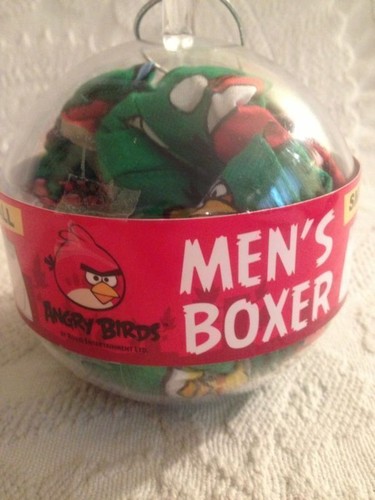 NWT S Angry Birds Game App Men's Boxers In Christmas Ornament Ball ...