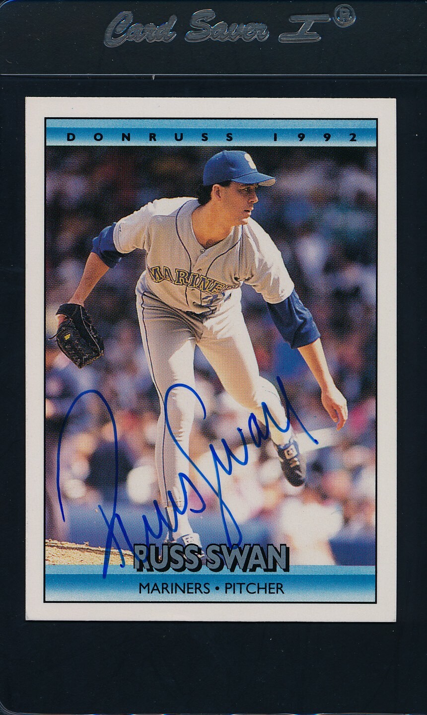 1992 Donruss #382 Russ Swan Mariners Signed Auto *38832 | eBay