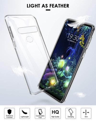 2x Ultrathin Clear TPU Cases for LG V30 V30S V40 V50 V60 ThinQ Phone ...