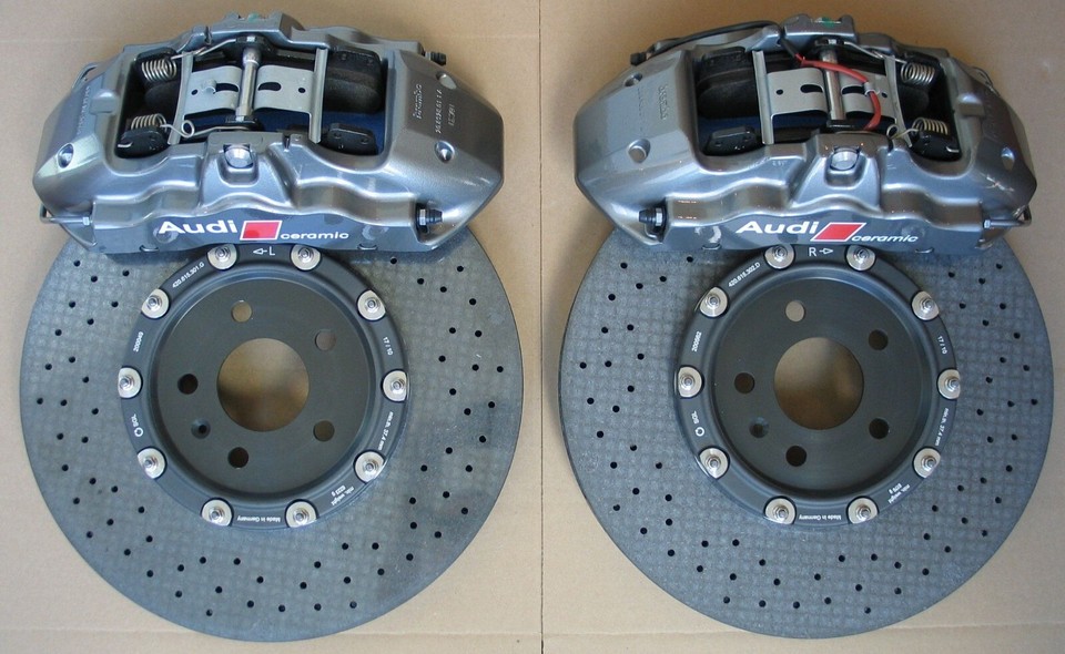 Audi R8 Carbon Ceramic Ceramic Full Brake Kit - Calipers, Rotors, Pads ...