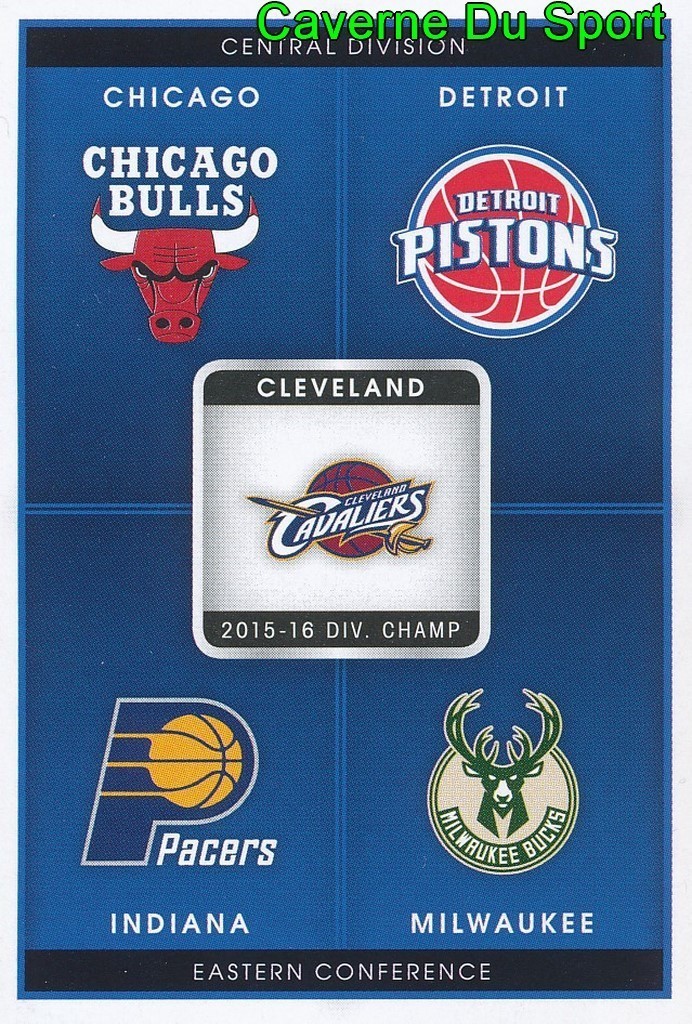 442 EASTERN CONFERENCE - CENTRAL DIV TEAMS STICKER NBA BASKETBALL 2017 ...