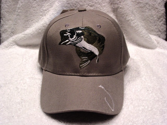 FISH HOOK FISHING FISHERMAN OUTDOOR BASEBALL CAP HAT ( GRAY ) | eBay