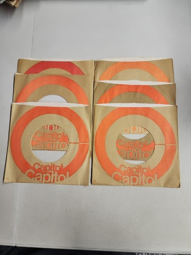 45 RPM 7" RECORD SLEEVES CO. SLEEVE 6 PACK SEE PHOTOS - Capitol (SLV83 ...