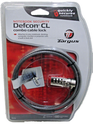 New Targus Notebook Security Defcon CL Combo Cable Lock For Your Laptop ...