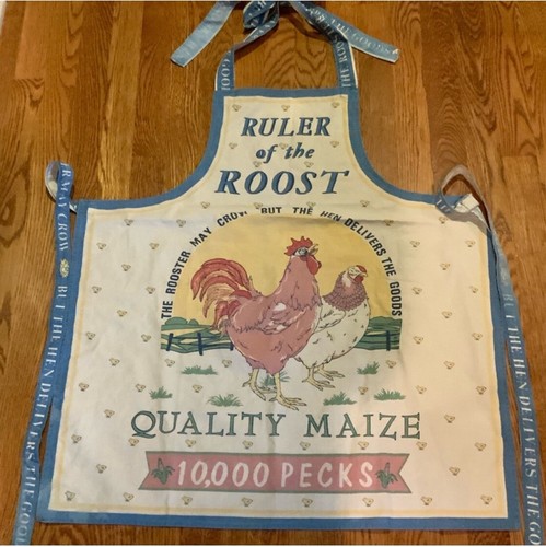 Apron Rooster Hen Chicks Vintage Ruler of the Roost Farmhouse | eBay