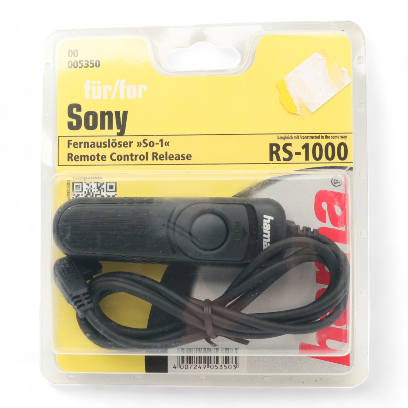 Hama So-1 RS-1000 Remote Control Kabelauslöser Fernauslöser für Sony | eBay