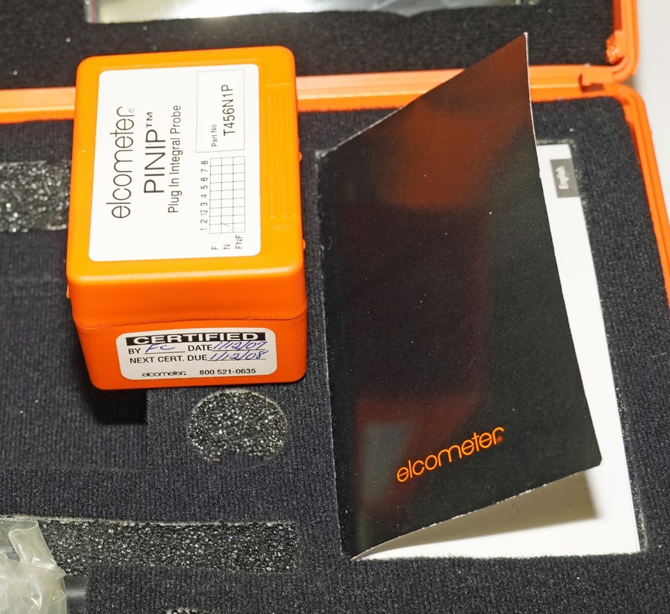 ELCOMETER 456 Coating Thickness Gauge Kit w Straight and PINIP Probes ...