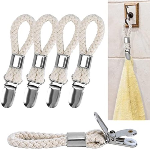 5 Pack Hanging Tea Towels Clip,Metal Kitchen Towels Clips with Hanging ...