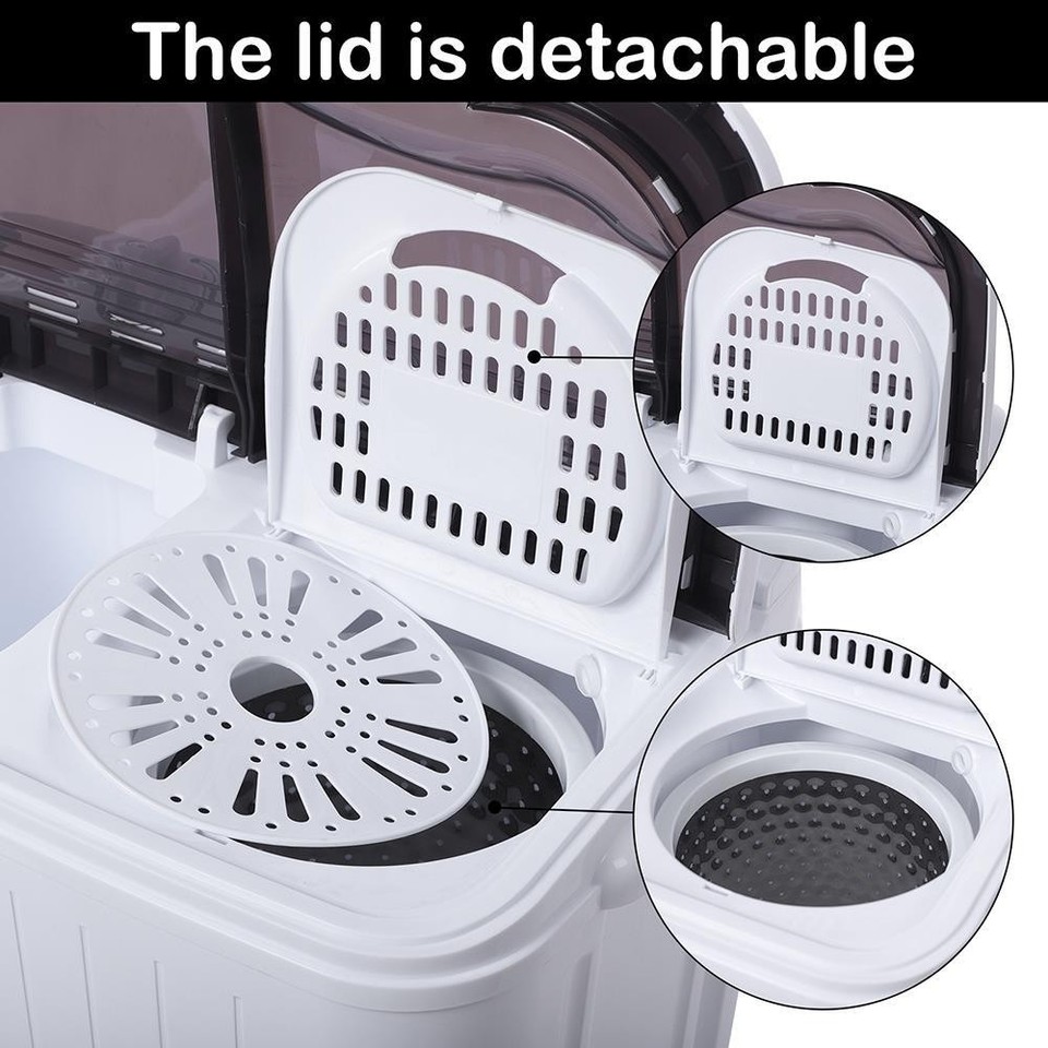 Portable Small Washing Machine, 14.3 Lbs Mini Compact Washer and ...