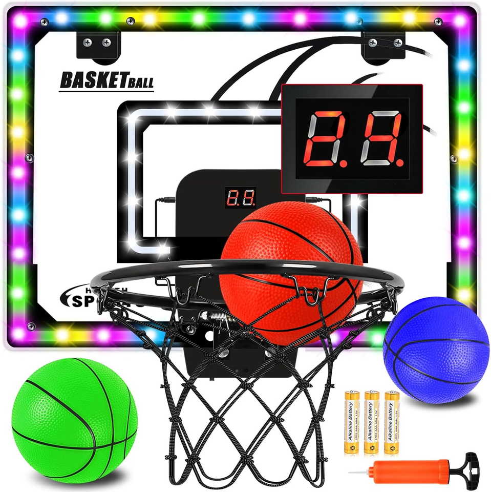 Mini Basketball Hoop Indoor with Scorer and Batteries, Indoor ...
