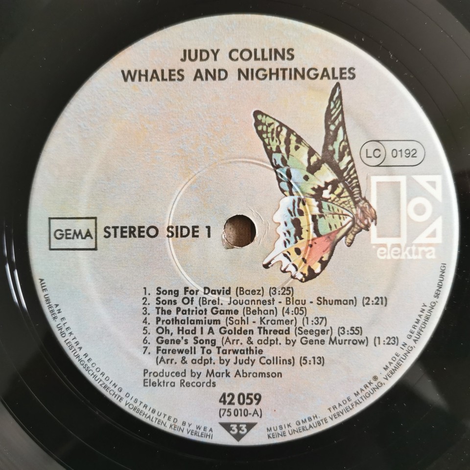 Judy Collins – Whales And Nightingales - Sons Of - Vinyl, LP, - 1973 ...