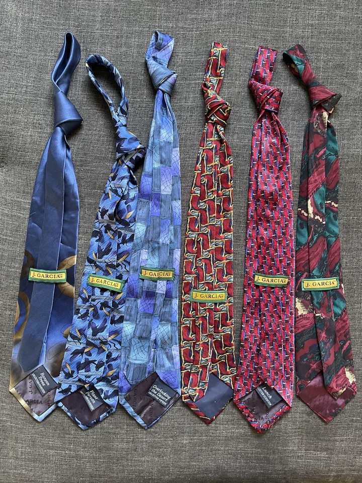 Lot Of 6 Jerry Garcia Grateful Dead Neckties In Red And Blue Colors | eBay