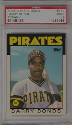 PSA 9 1986 BARRY BONDS Topps Traded Tiffany ROOKIE NM-MT Old Label | eBay