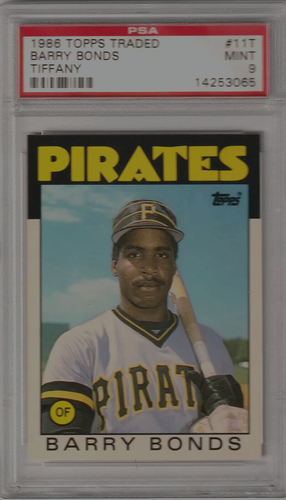 PSA 9 1986 BARRY BONDS Topps Traded Tiffany ROOKIE NM-MT Old Label | eBay