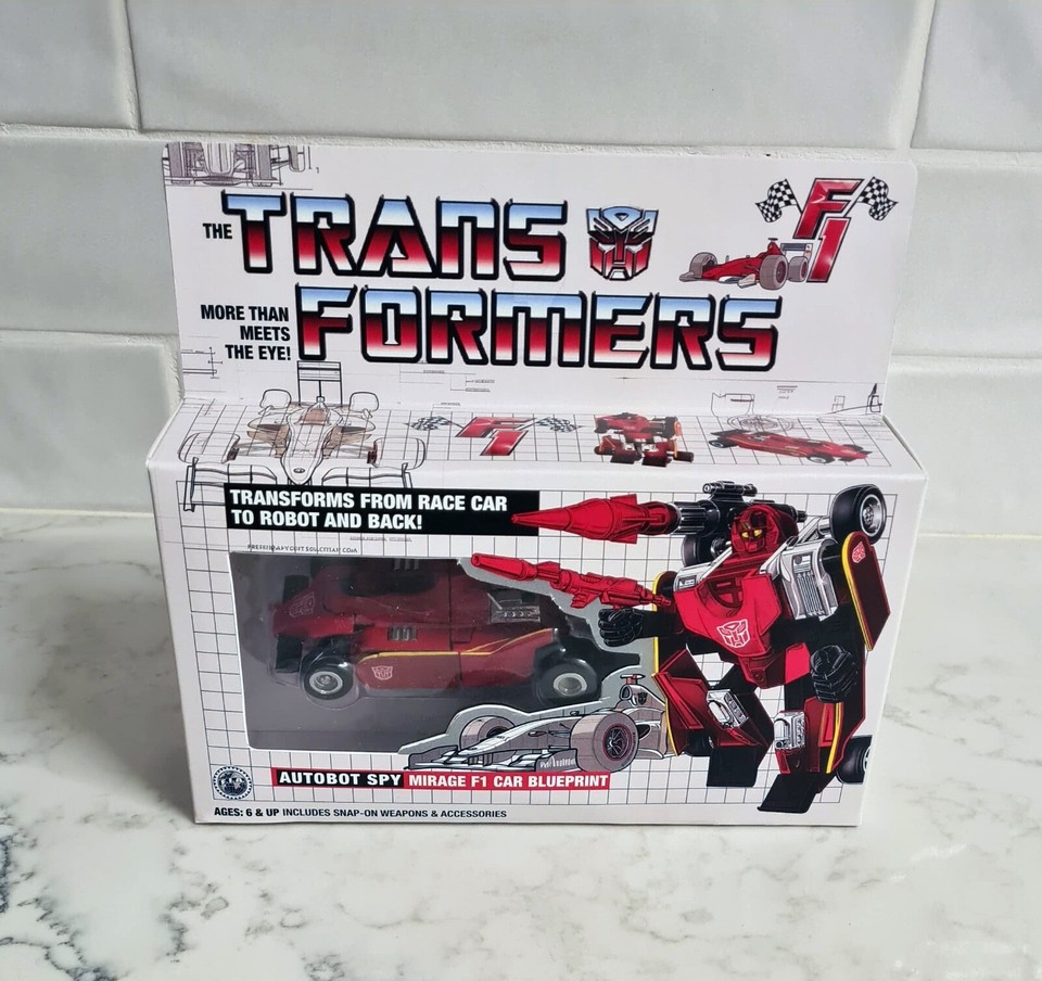 TRANSFORMERS G1 AUTOBOT MIRAGE "F1 BLUEPRINT" Custom Toy figure in ...